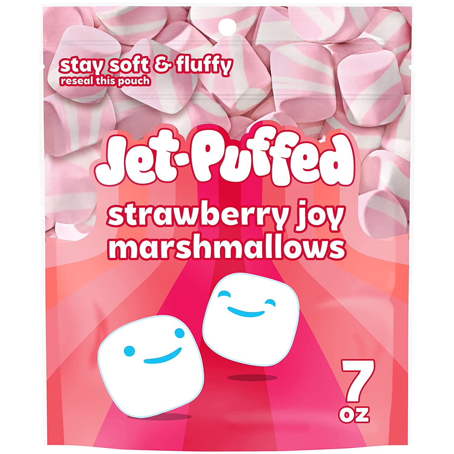 Jet-Puffed Marshmallows Strawberry 198g | Kostur.is